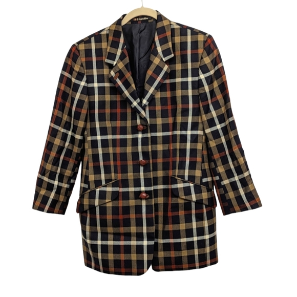 Daks | Jackets & Coats | Vintage Daks Signature Plaid Checkered Blazer ...
